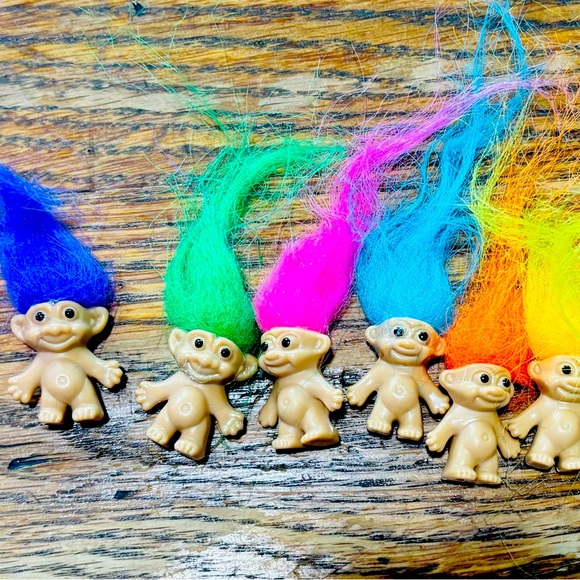 Toys | Troll Dolls With Colorful Hair One Inch Color May Vary | Poshmark